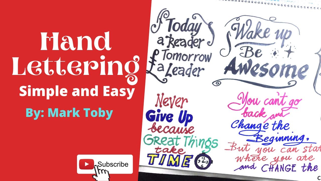 How to Do Hand Lettering for Beginners: Simple & Easy - YouTube