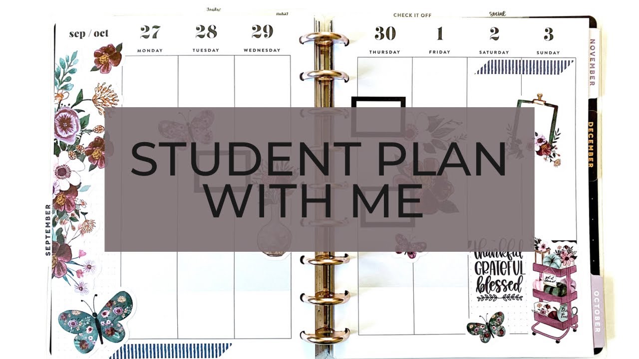 Student Happy Planner Plan with Me! | September 27-October 3 2021 ...