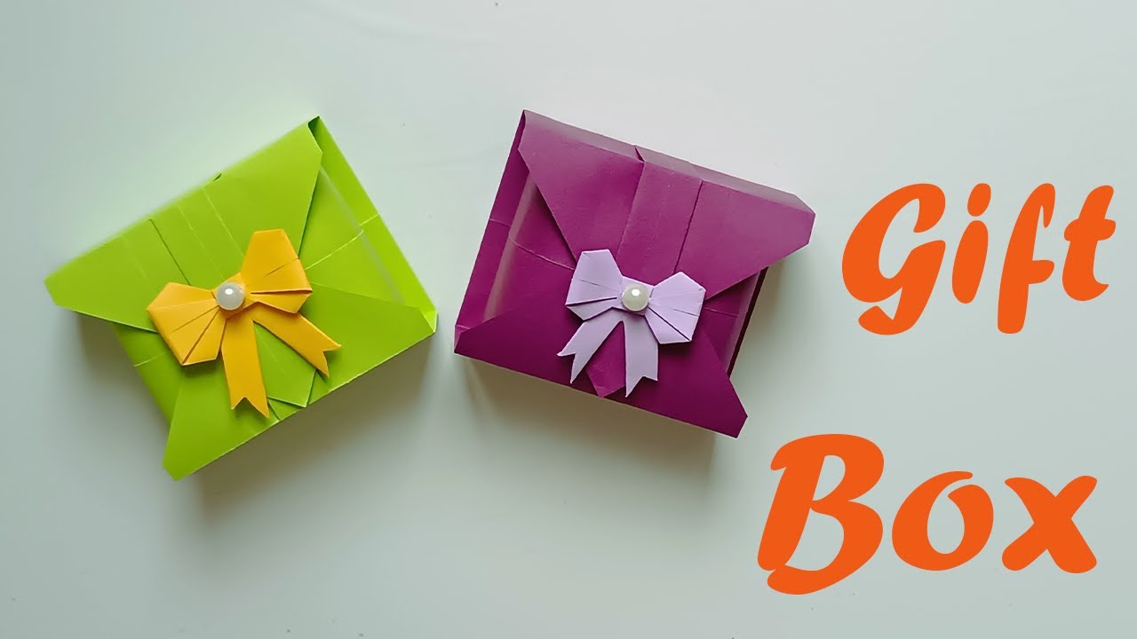 How to make Gift Box origami | Golpari - YouTube