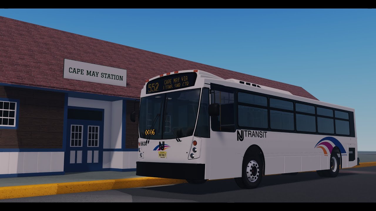 Roblox: Cape May, NJ rt 552 round trip in a 2012 NABI 40SFW - YouTube