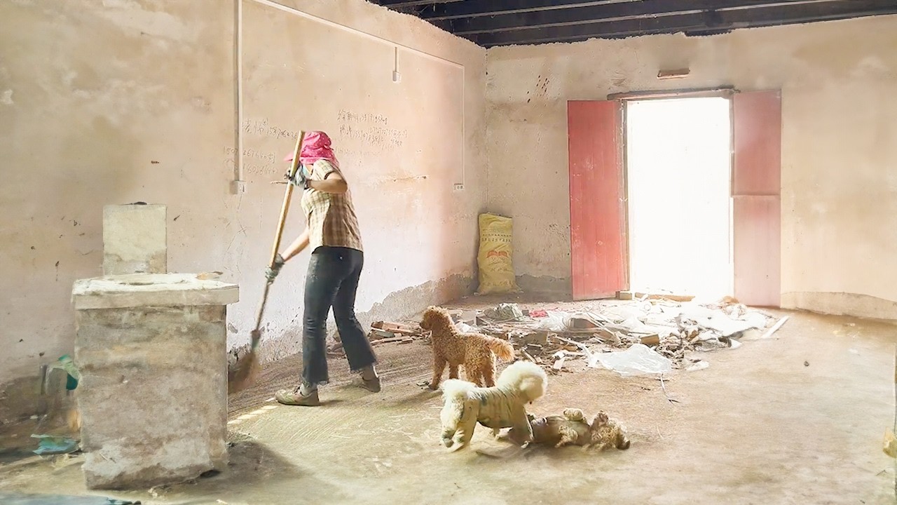 Timelapse 43 Minutes / Girl's Jaw-Dropping Abandoned House Restoration ...