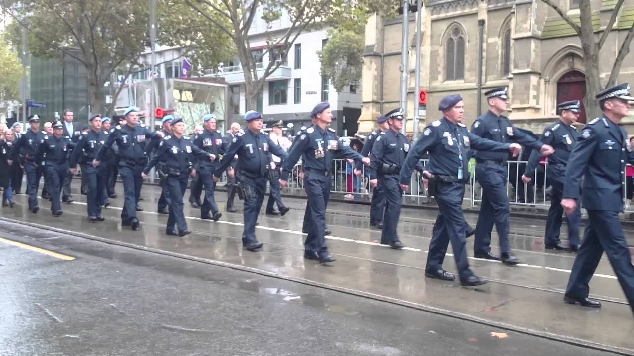 VICTORIA POLICE MARCH MELBOURNE AUSTRALIA 2015 - YouTube