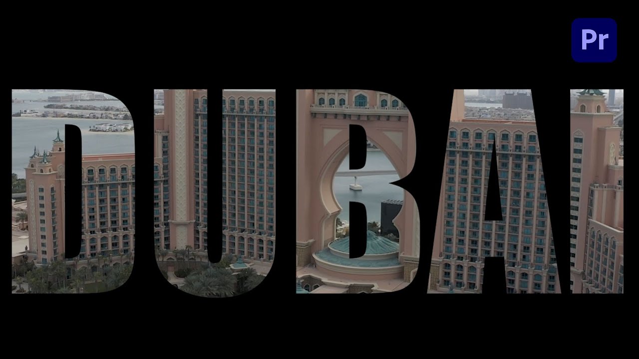 How to place video inside text in Premiere Pro | Tutorial | - YouTube