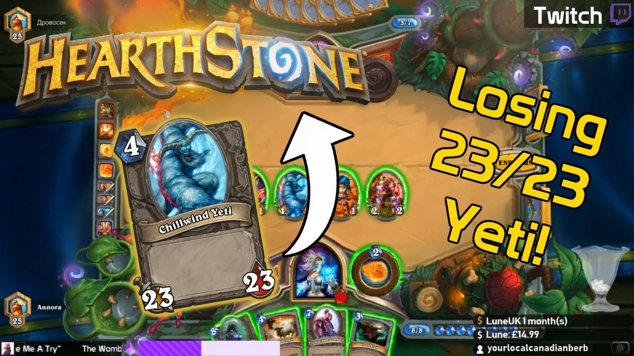 [Hearthstone] LOSING CONTROL OF A 23/23 CHILLWIND YETI!!! - YouTube