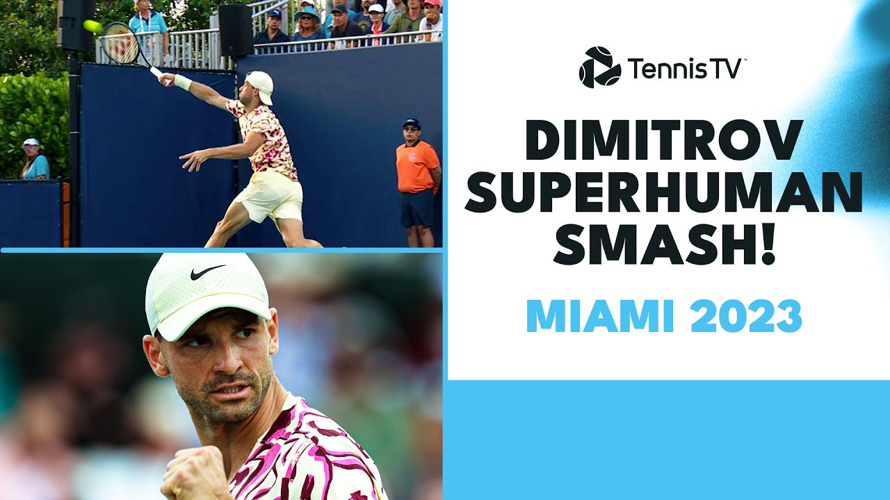Dimi Did That! Grigor Dimitrov Amazing Improvised Smash 🤯 | Miami 2023 ...