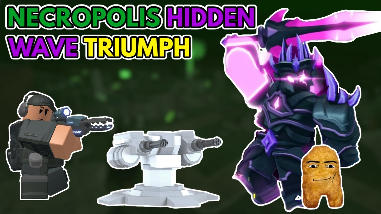 Hidden Wave Triumph on Necropolis | Roblox TDS - YouTube