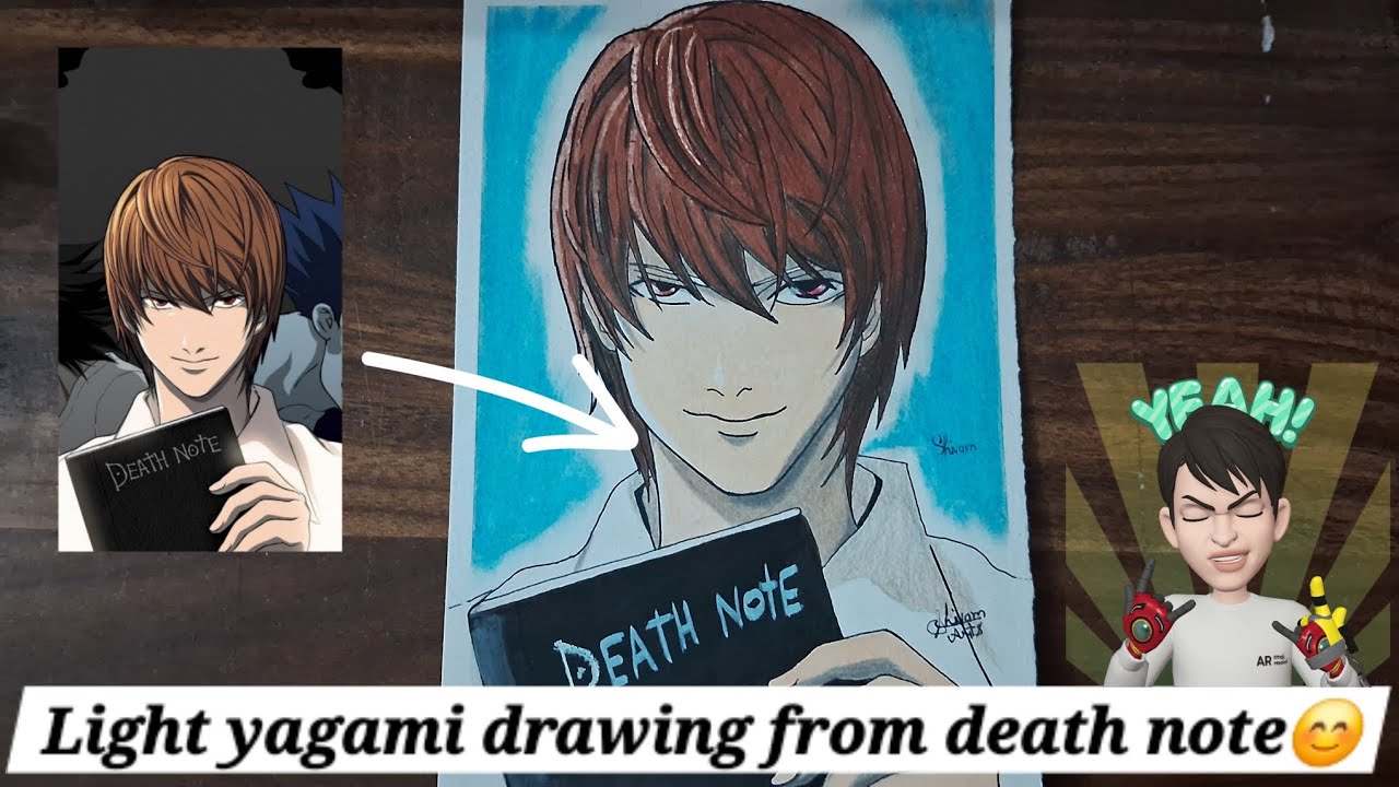 Light yagami drawing /easy anime drawing /Death note characters drawing ...