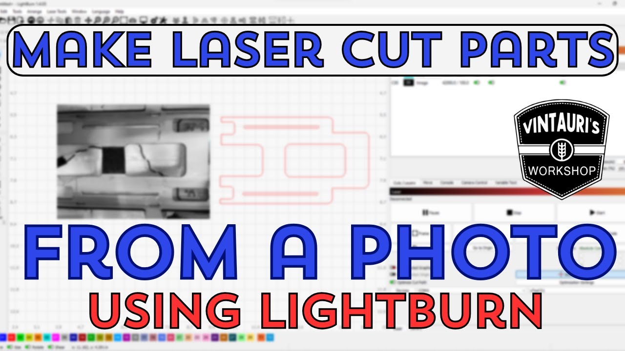 Replicate parts on your laser using a photo in Lightburn - YouTube