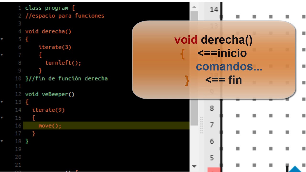 Karel lección 2: crear funciones y la función "iterate" - YouTube