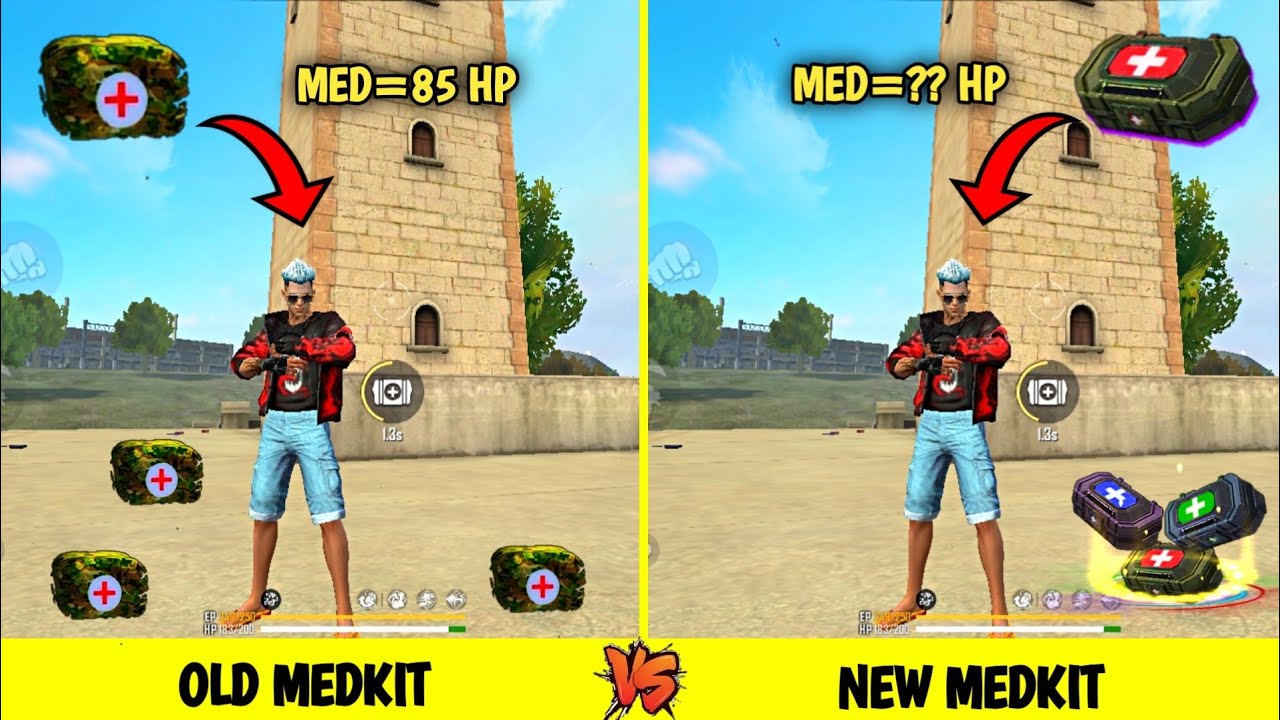 OLD MEDKIT VS NEW MEDKIT ABILITY TEST FREE FIRE PARA-SAMSUNG, A3,A5,A7 ...