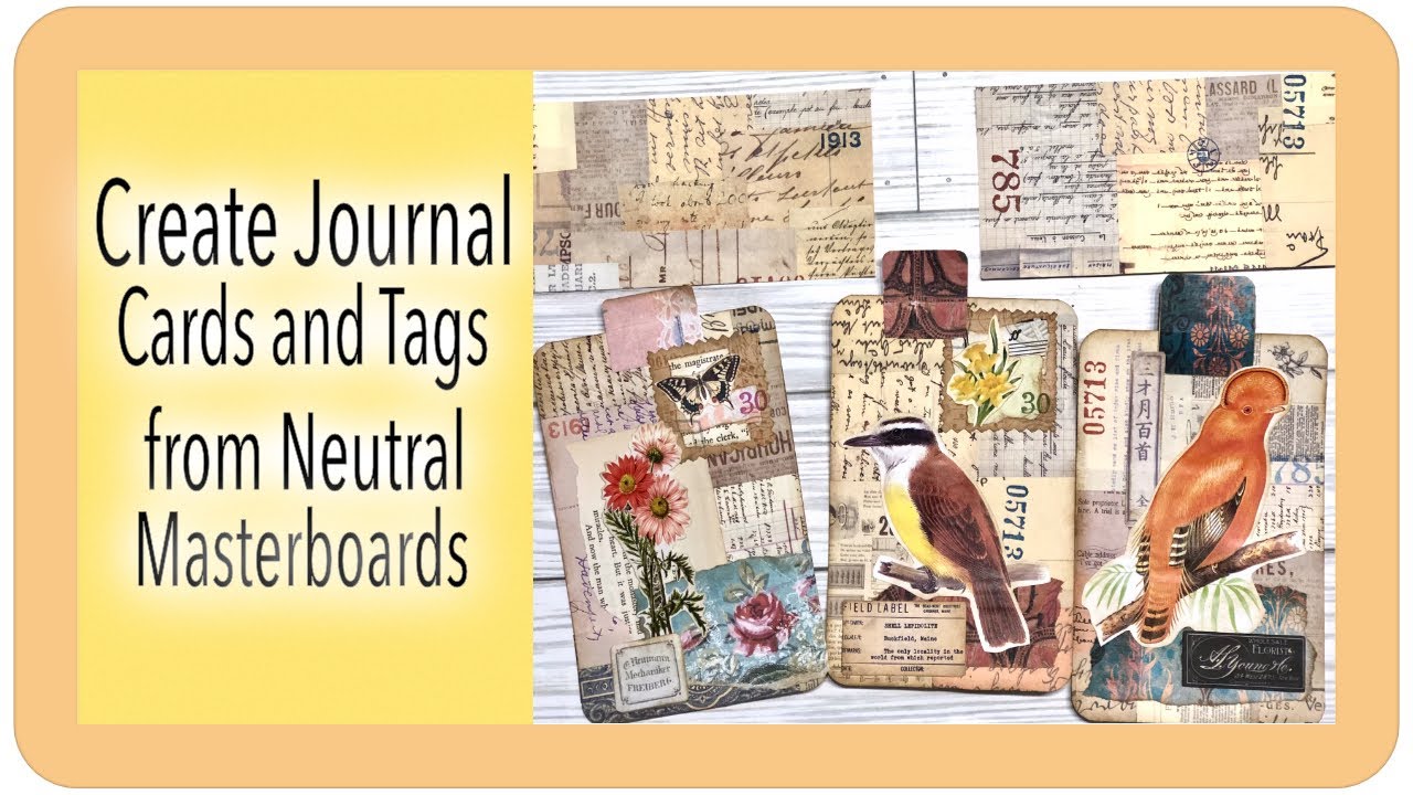 PAPER CRAFT - Journal Cards from Neutral Masterboards - YouTube