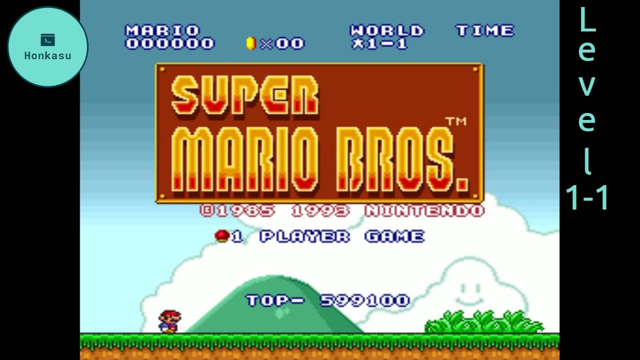 Super Mario Bros Level 1-1 (SNES) Gameplay ENG 1080p 60fps - YouTube
