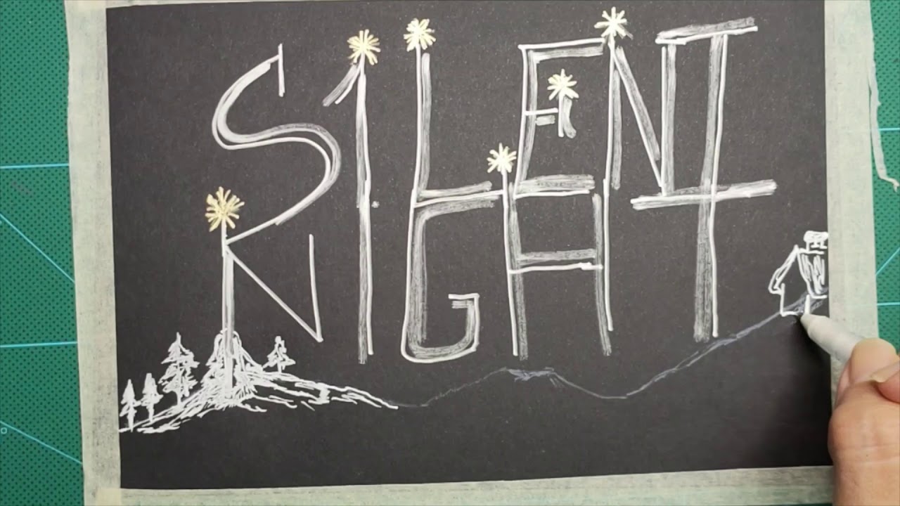 Calligraphy- How to draw Silent Night? Step by Step & Tips. 如何画平安夜? 依技巧 ...