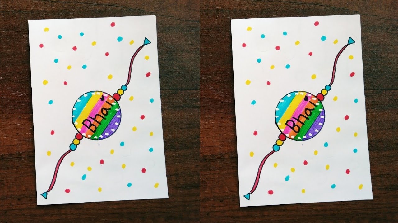 How to make Raksha Bandhan card || Easy Rakhi card making # ...