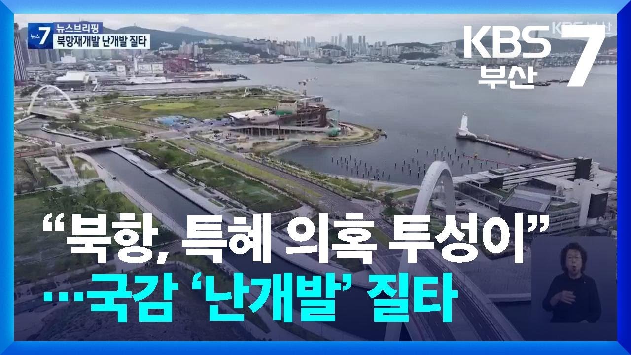 “북항 특혜 의혹 투성이”…국감 ‘난개발 질타 Kbs 2024 10 21 Youtube