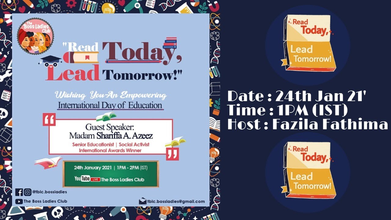 Live - Read Today, Lead Tomorrow! - YouTube