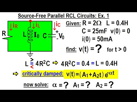 Electrical Engineering: Ch 9: 2nd Order Circuits (41 of 76) Source-Free ...