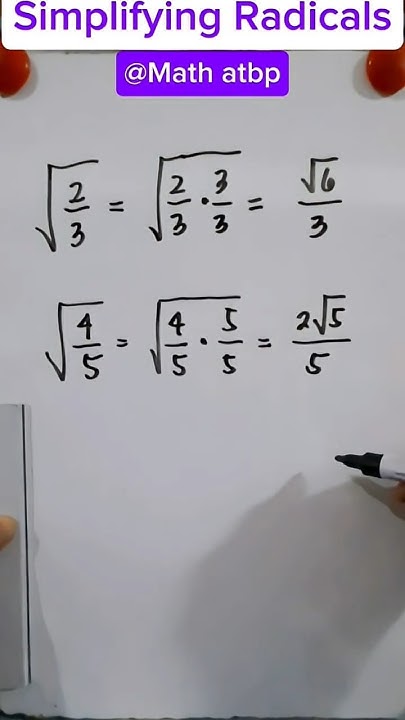 Simplifying Radicals #maths #mathproblem #algebraproblems #lesson # ...