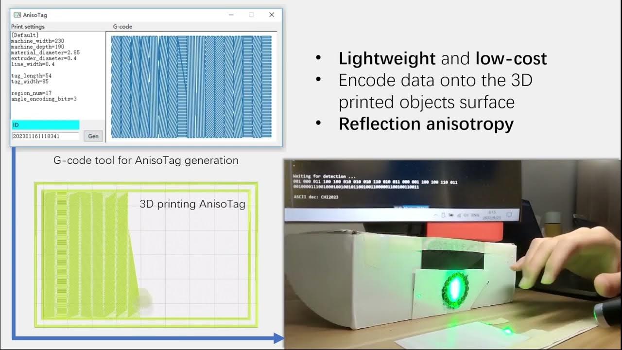 AnisoTag: 3D Printed Tag on 2D Surface via Reflection Anisotropy - YouTube