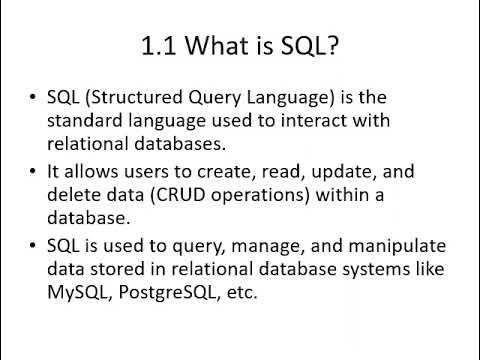 34.【Limited release】Our training course text Introduction to SQL - YouTube