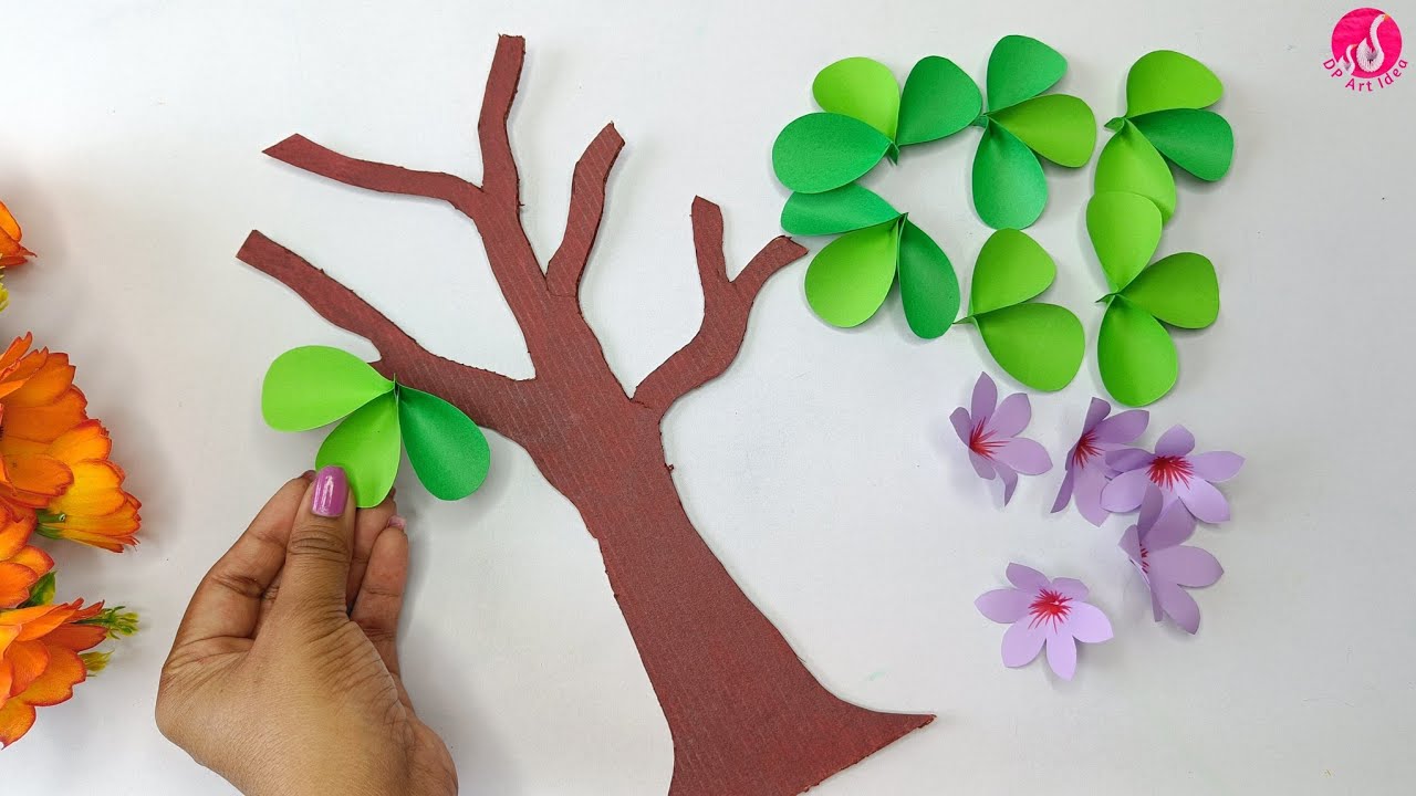Paper Tree Wall Hanging || Paper Craft || DIY Wall Hanging || Room ...
