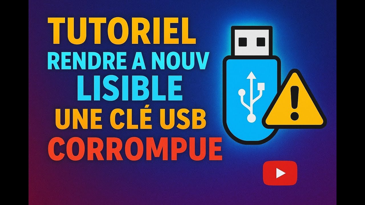 Tutoriel rendre à nouveau lisible une clé USB corrompue - YouTube