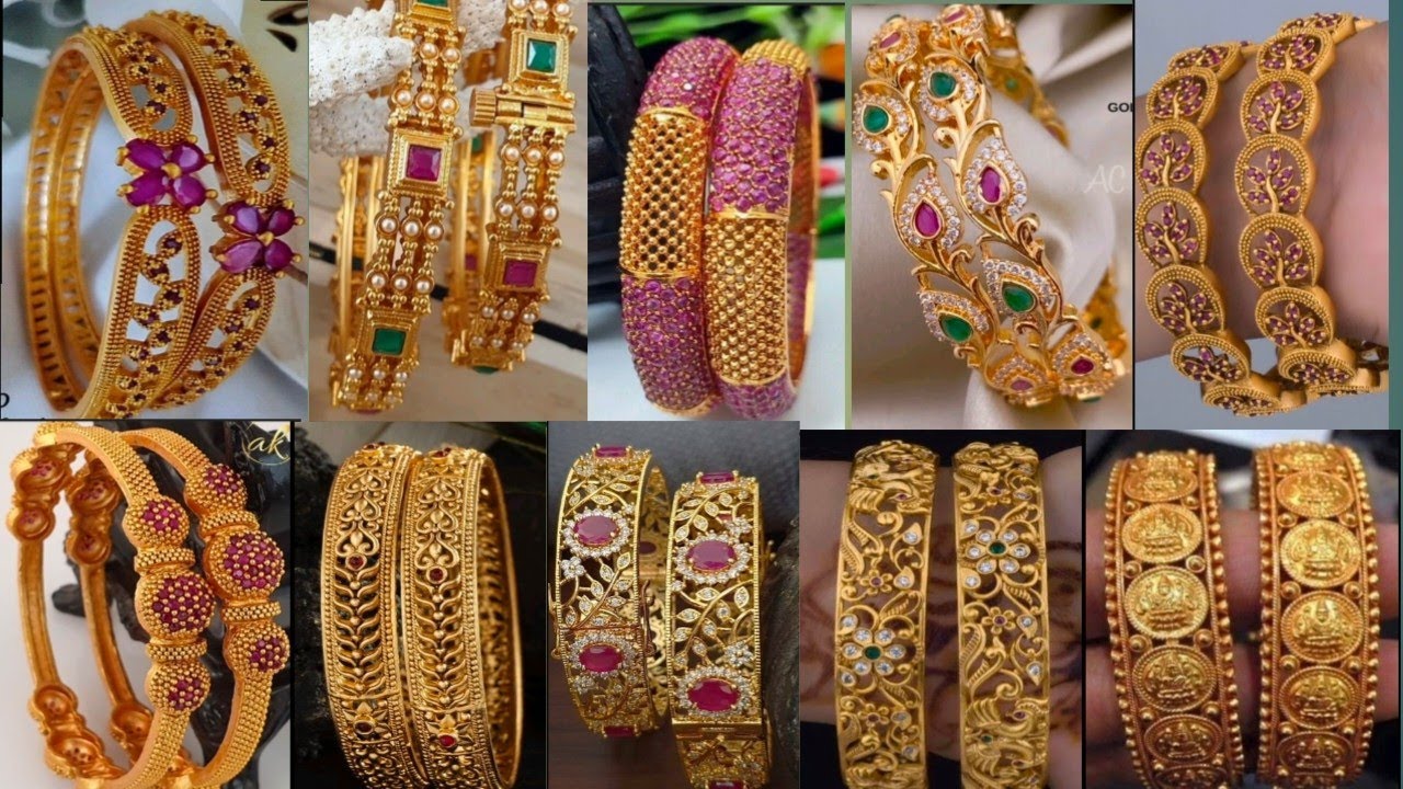 latest trending gold bangles designs// bangles images// gold bangles ...