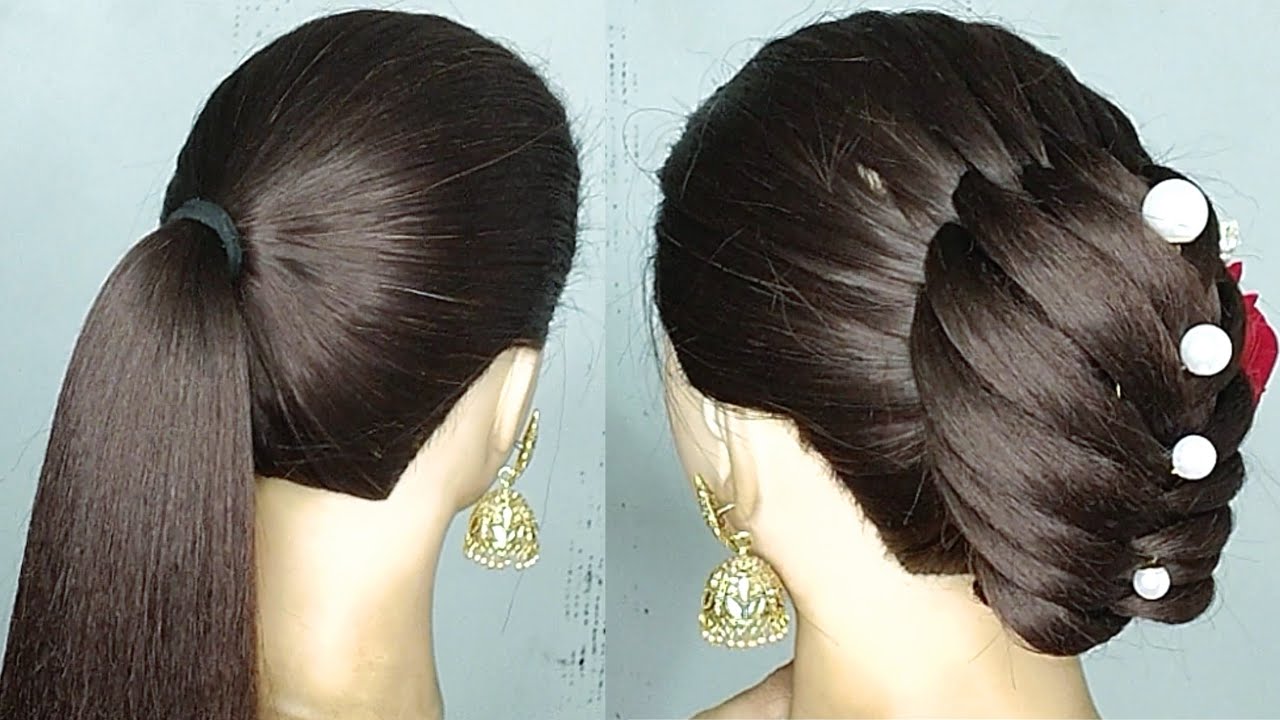 Beautiful & Simple Hairstyle 🧿 Simple Daily Use Hairstyle F Long Hair ...