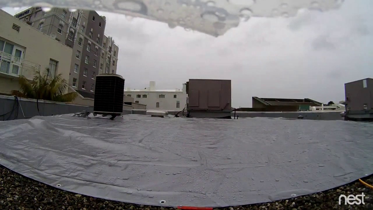 2017 January 8th Timelapse of Roof Tarp blowing in wind - YouTube