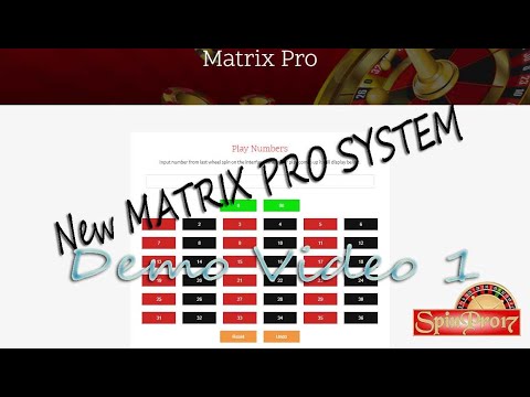 NEW MATRIX PRO ROULETTE SOFTWARE - ROULETTE SYSTEM - DEMO VIDEO - YouTube