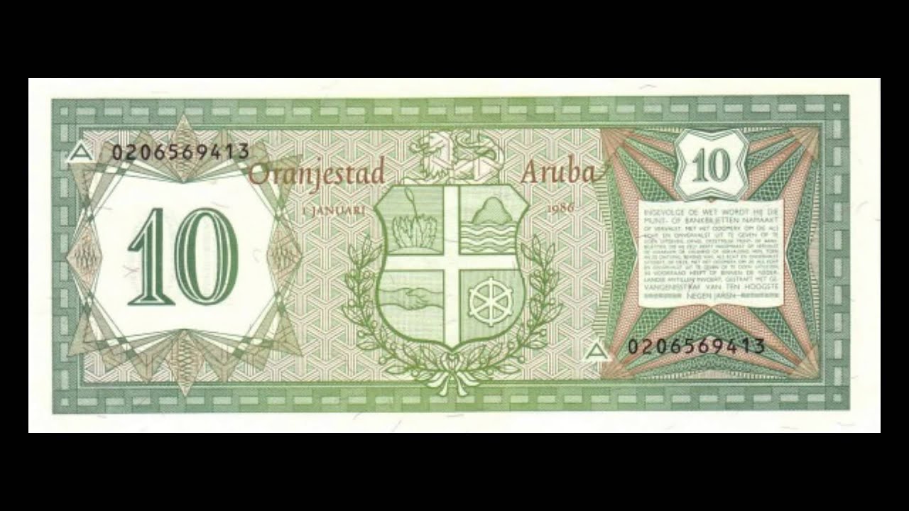 All Aruban Florin Banknotes - 1986 Flag Issue - YouTube