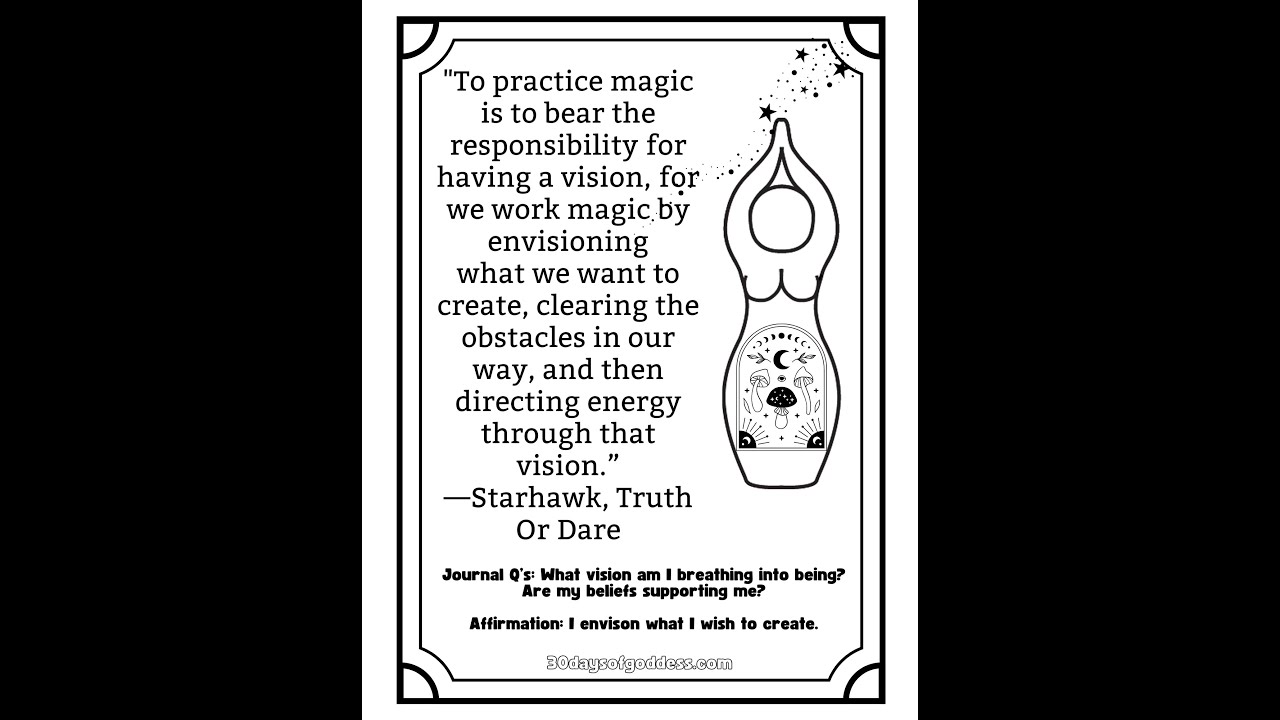 Goddess Magic community practice | having a vision - YouTube