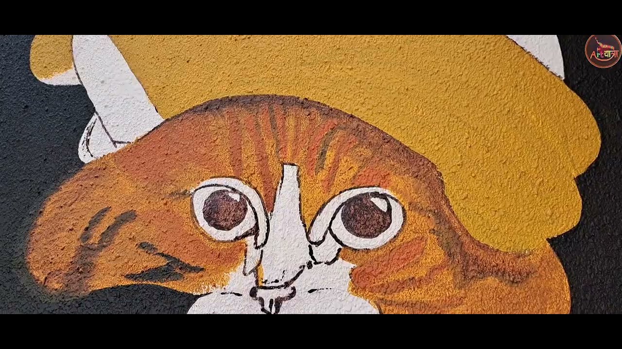 How To Draw a Cat || wall painting || Cat Painting on wall || art ytra ...