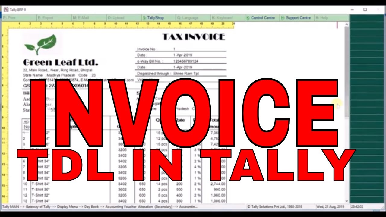35 tally Invoice Format Setting How To Change Invoice Format In 35 tally Invoice Format Setting How To Change Invoice Format In