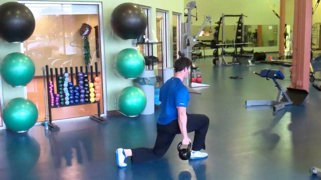 Kettlebell Forward and Reverse Lunge - YouTube