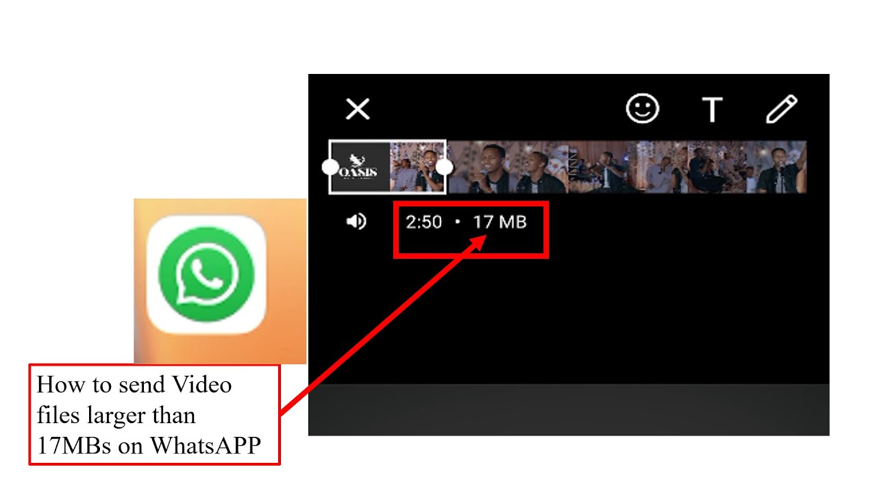 How To Send Video Files Larger Than 17MBs On WhatsApp YouTube How To Send Video Files Larger Than 17MBs On WhatsApp YouTube