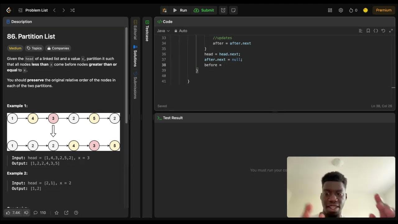 how to do Partition List LeetCode - YouTube