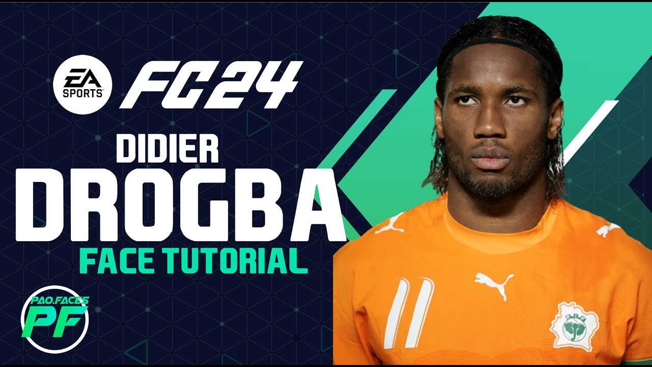 EA FC 24 DIDIER DROGBA FACE - Pro Clubs CLUBES PRO Face Creation ...