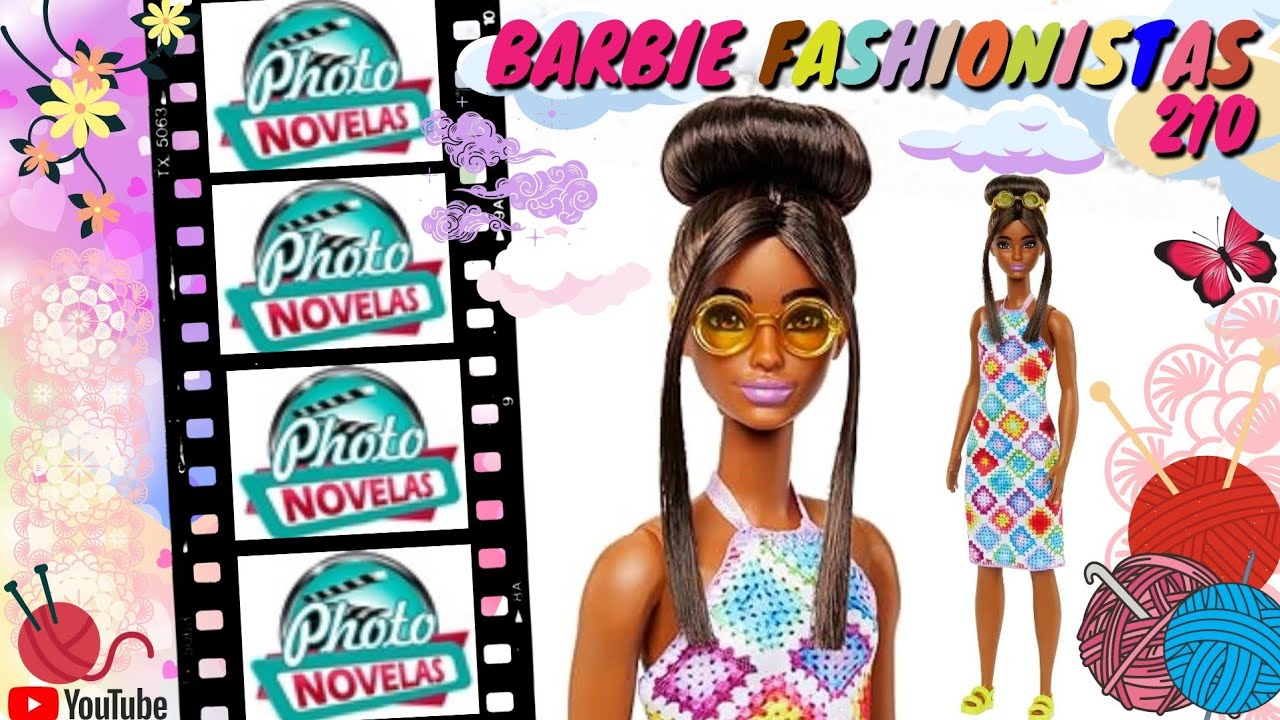 🧶Barbie Fashionistas 210 de vestido crochê, linda que é a cara da ...