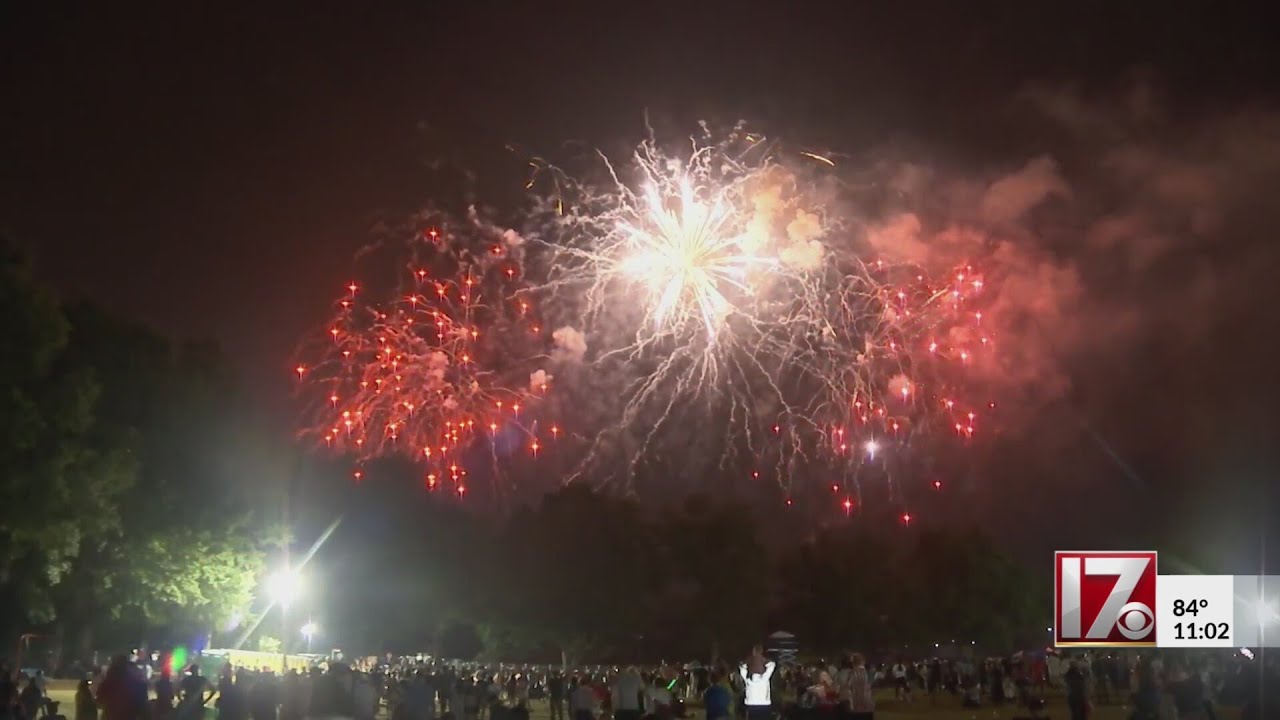 Confusion after rain delays Dix Park fireworks July 4 in Raleigh - YouTube