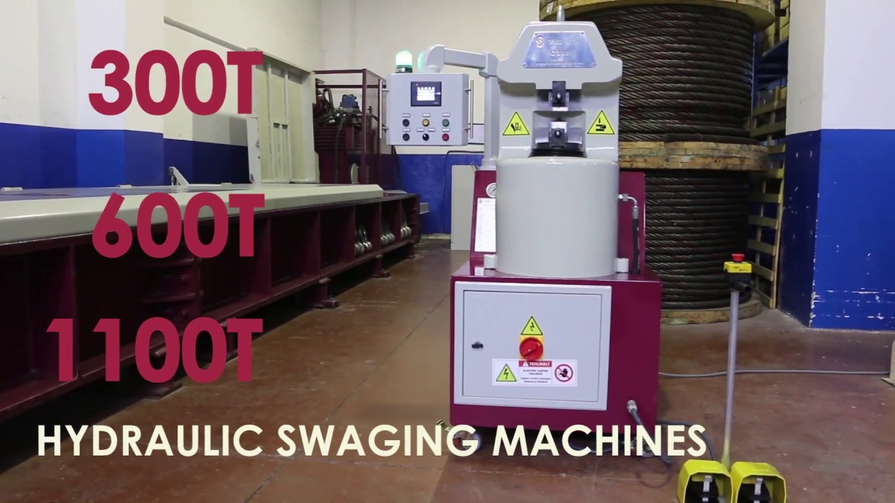 HYDRAULIC SWAGING MACHINE WIRE SLING - YouTube