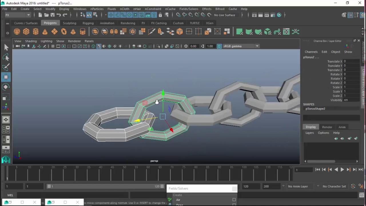 maya dynamics constraint - YouTube
