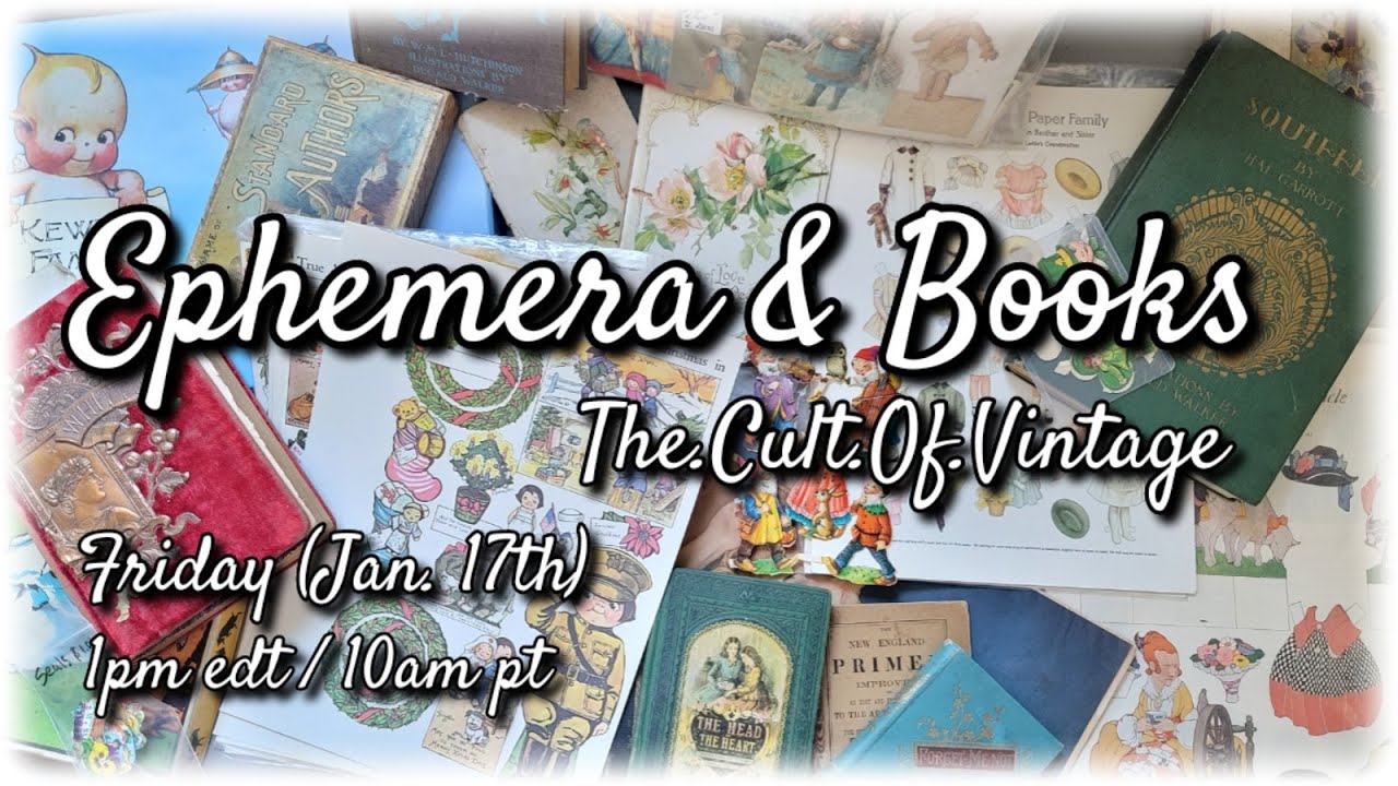 Antique & Vintage Ephemera & Books - YouTube