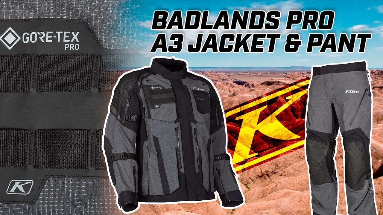 Klim Badlands Pro A3 ADV Motorcycle Jacket & Pant - YouTube