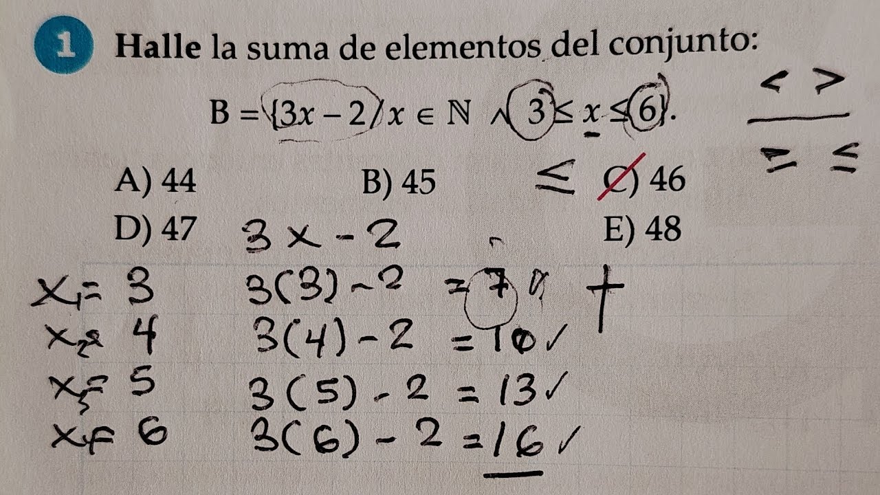Aritmética - Suma de los elementos de un conjunto - YouTube
