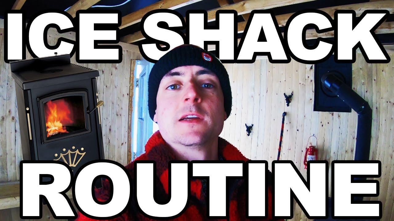 ICE FISHING | How to SETUP the Ice Shack | Shanty | HUT | OIL STOVE ...