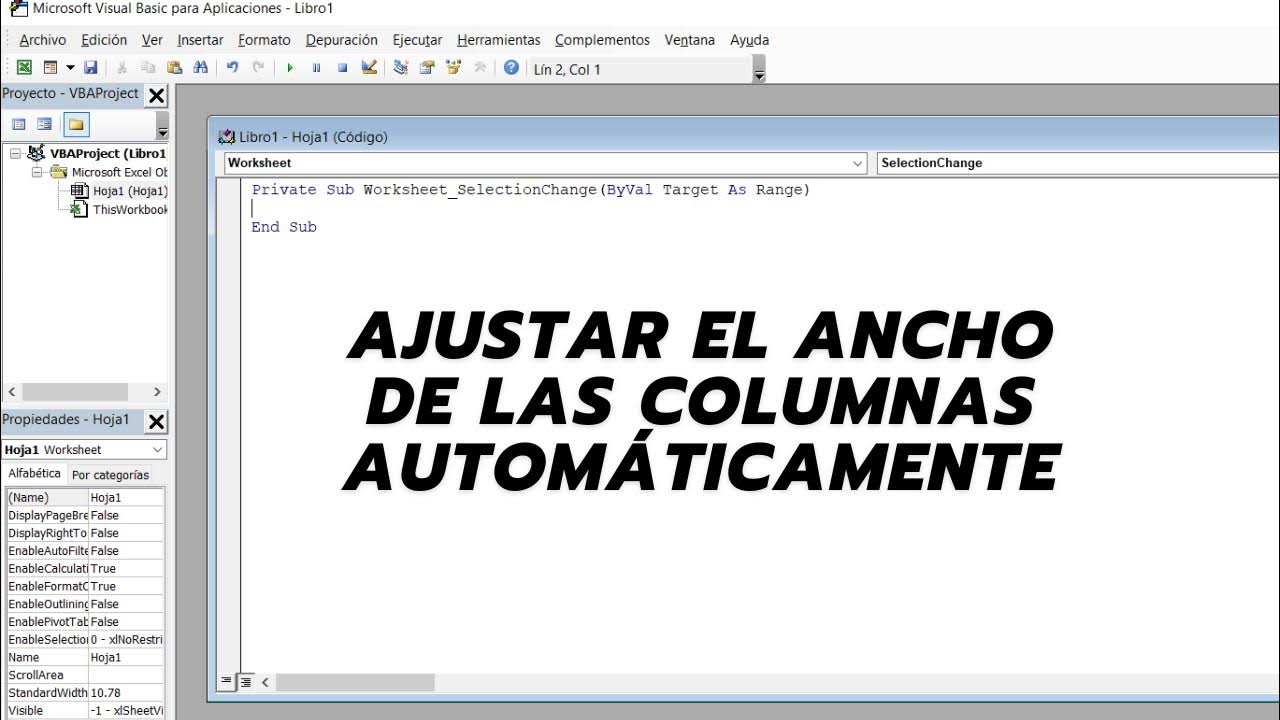 Cómo Ajustar el Ancho de las Columnas Automáticamente en Excel - YouTube