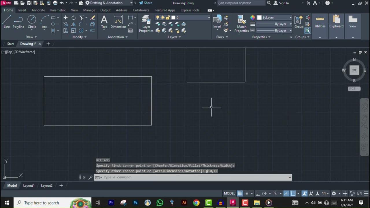 AutoCAD Rectangle Command: Step-by-Step Guide for Beginners" - YouTube