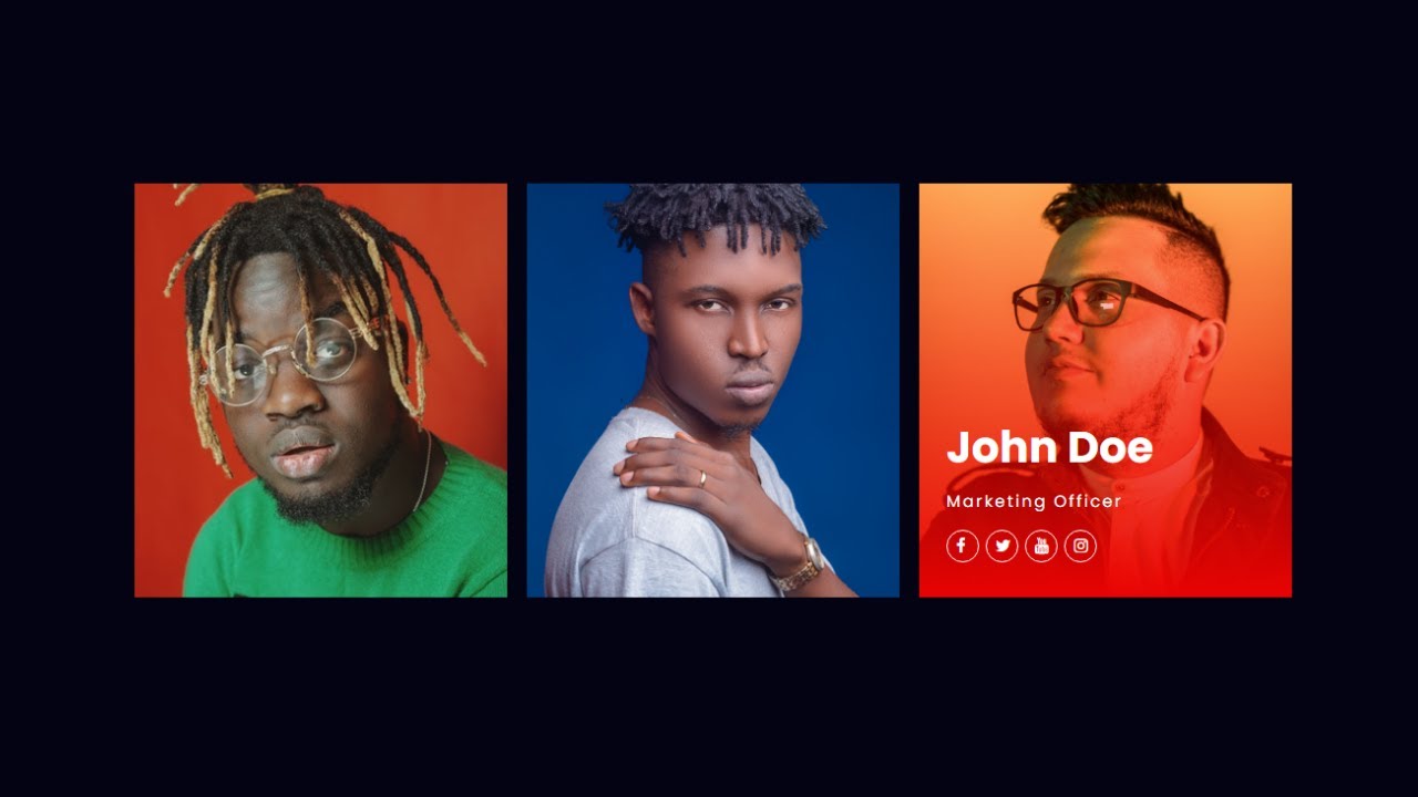 Our Team Page Section Using Cool Css3 And Html Hover Effect With Animation Youtube 4540