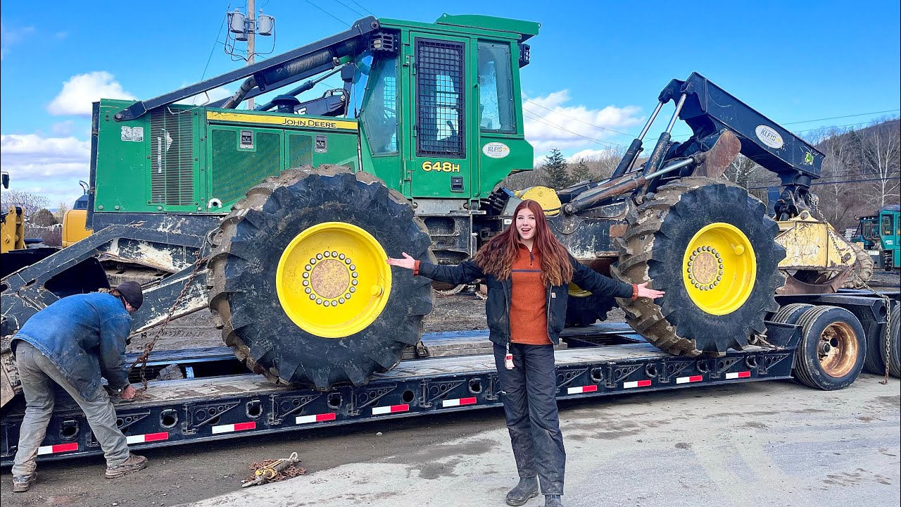 OVERSIZED LOAD: What it Takes to Move a Skidder Like This One! - YouTube